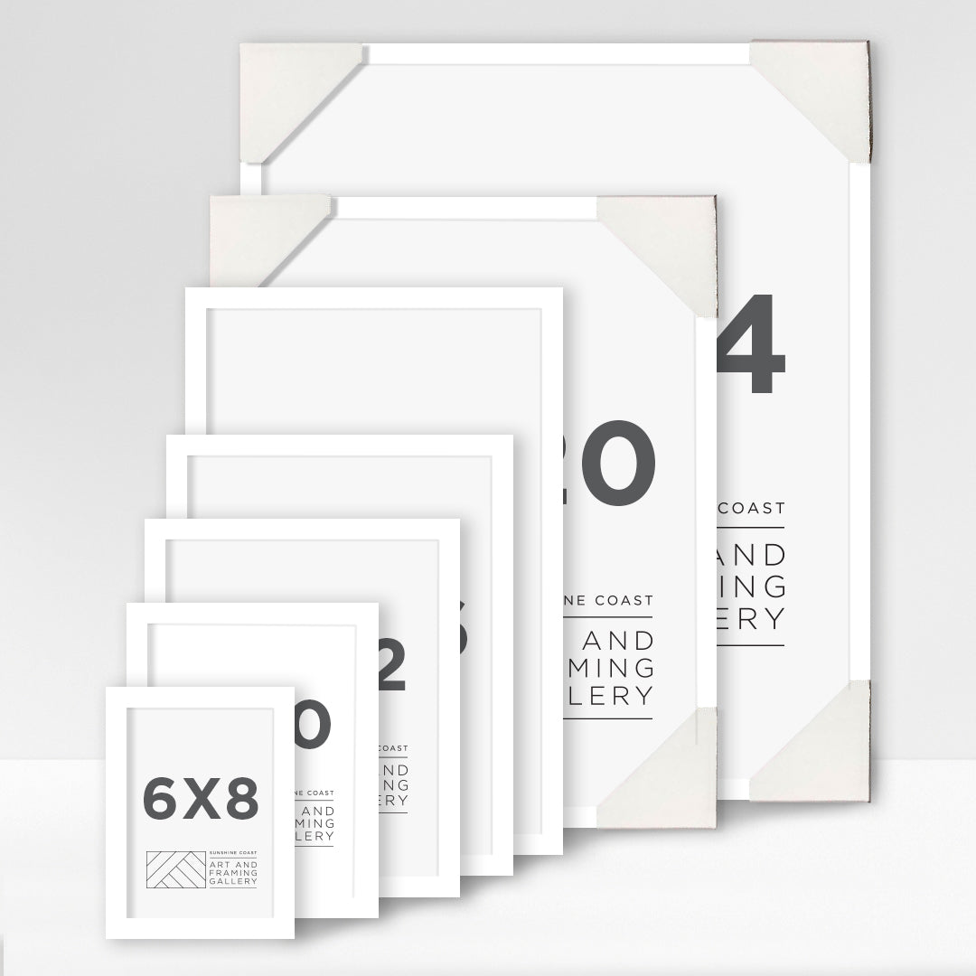 Ready Made White Timber Frame With Glass – SC-Art-Frames